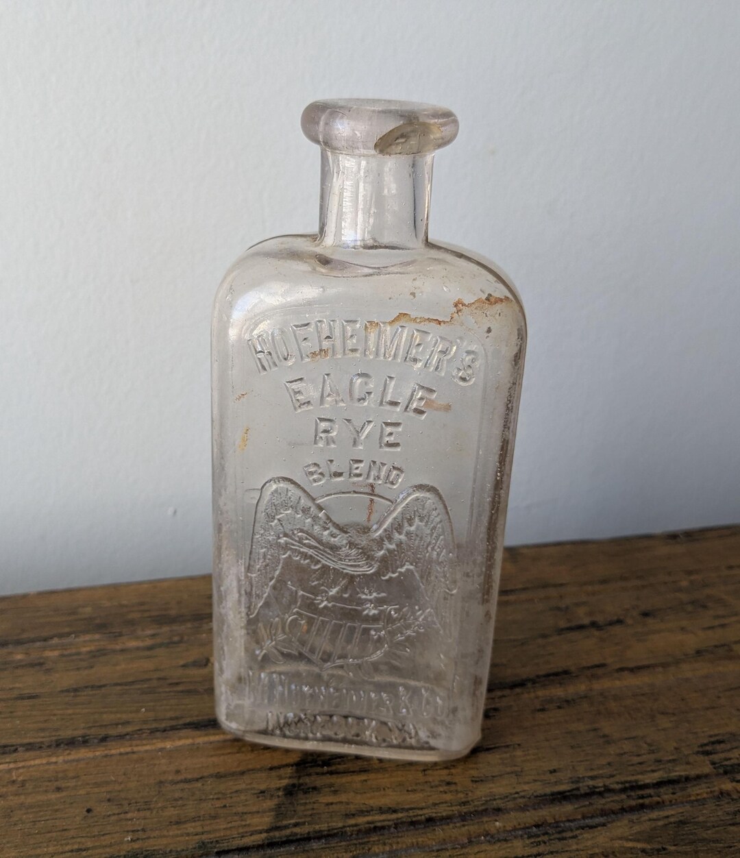 1890's Hofheimer's Eagle Rye Blend Glass Bottle, Norfolk, Virginia ...