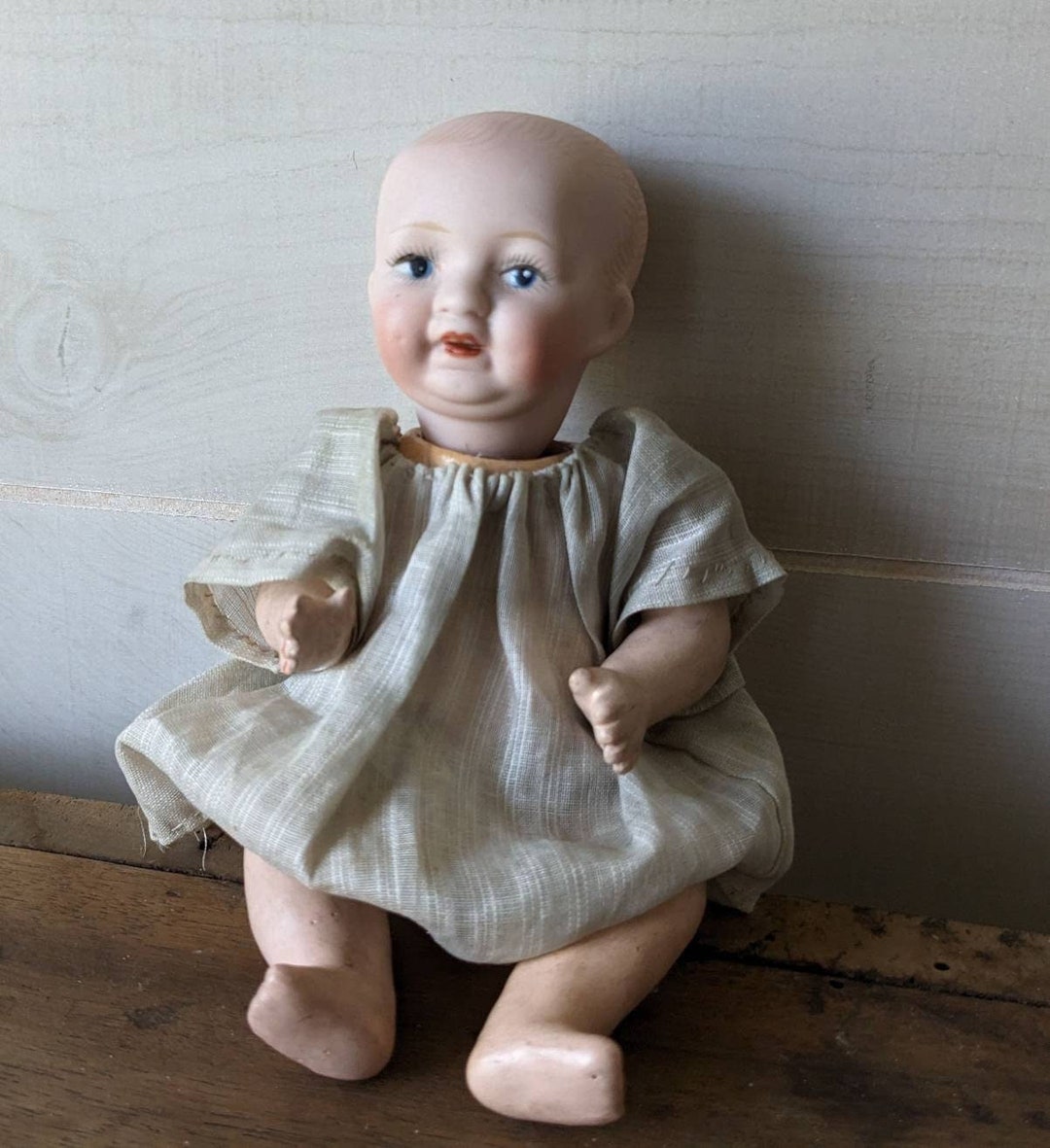 RESERVED Antique 7" Bisque & Composition German Baby Doll, Jointed, TLC ...