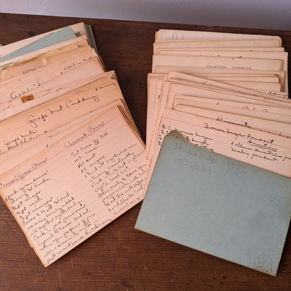 Old Recipe Cards - Etsy