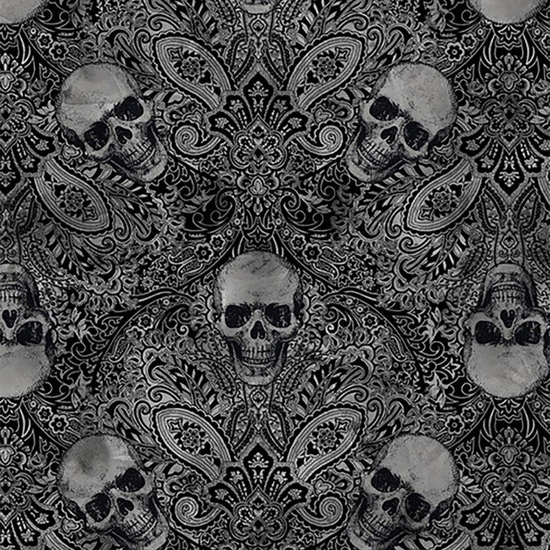 Skull Damask - Etsy