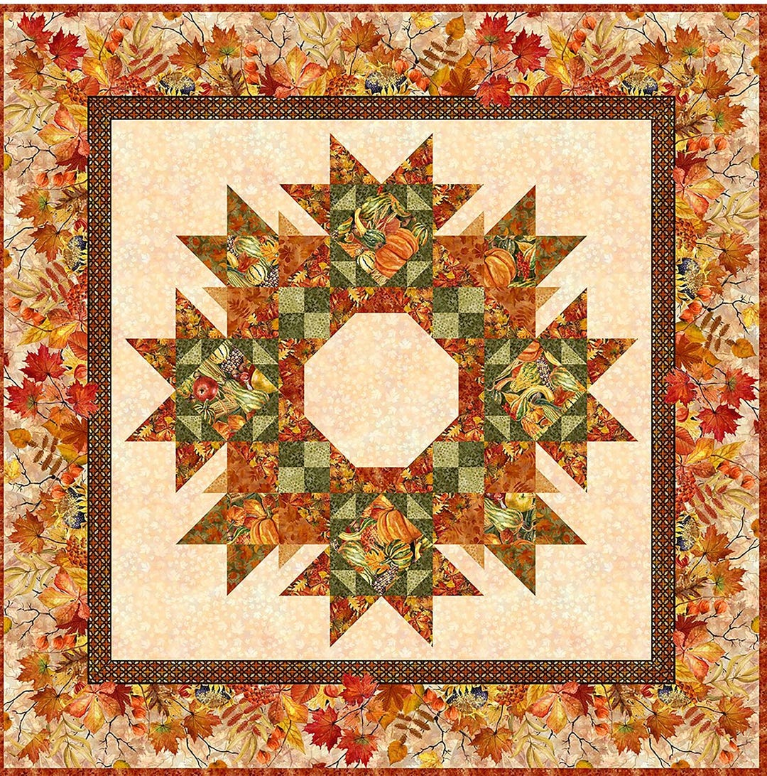 Autumn Celebration Wreath Quilt - in the Beginning Fabrics - Jason ...