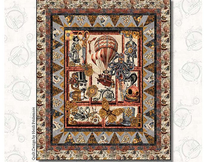 Steampunk Quilt Kit - Alternative Age - Urban Essence Designs 59" X 69 ...