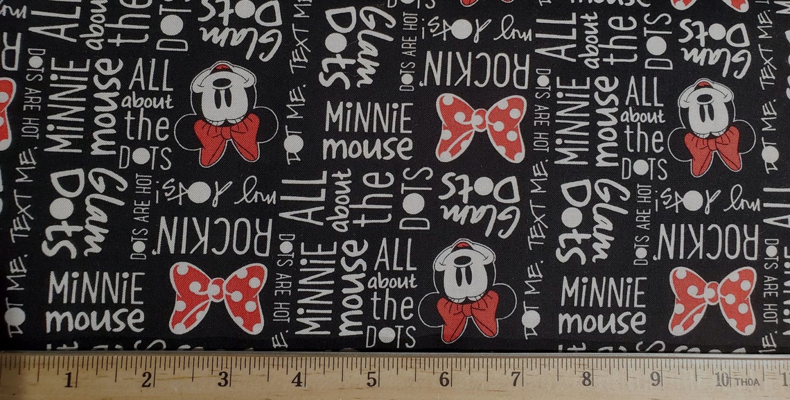 Minnie Mouse Dreaming All About Dots Black - Etsy