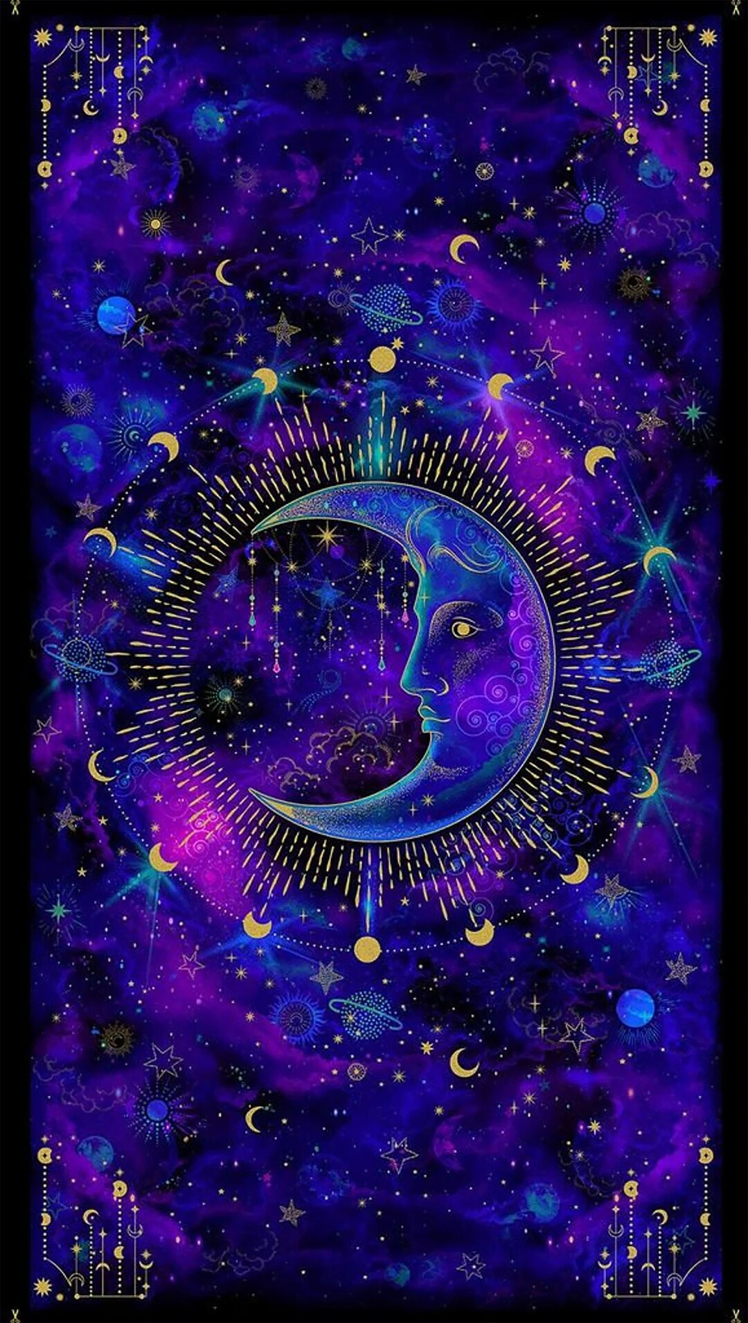 Tapestry Moon Cosmos Panel CM2540 COSMOS by Chung-a Hwang for Timeless ...