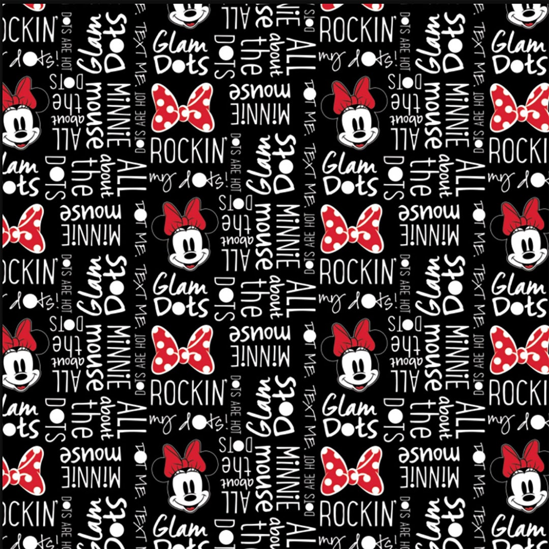 Minnie Mouse Dreaming All About Dots Black - Etsy