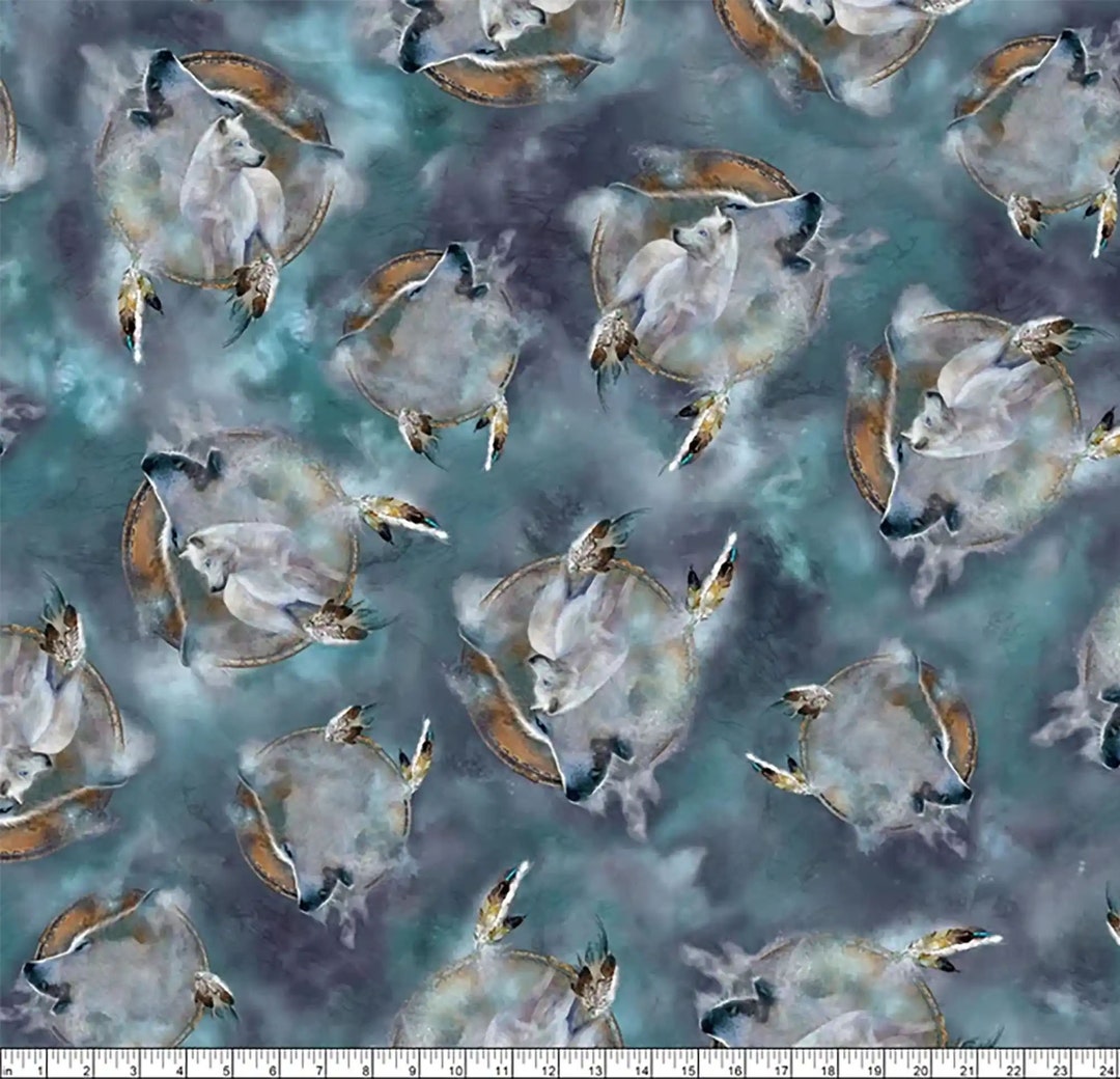WOLF SONG - Wolf Vignette by Carol Cavalaris for QT Fabrics 29011 - Q ...