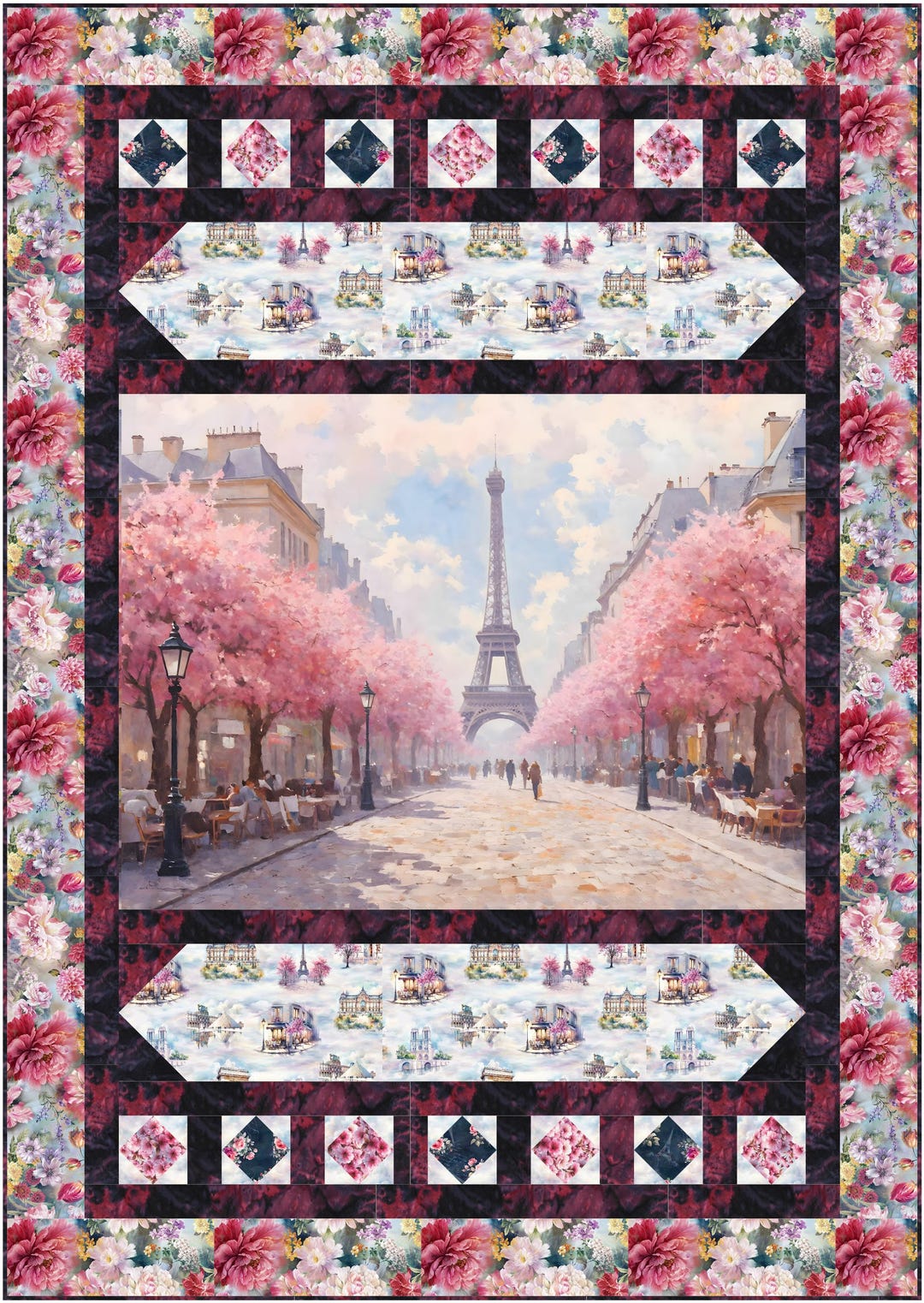 Quilt Pattern - Pebbles, by Kari Nichols, Quilting Renditions, 53" X 67 ...