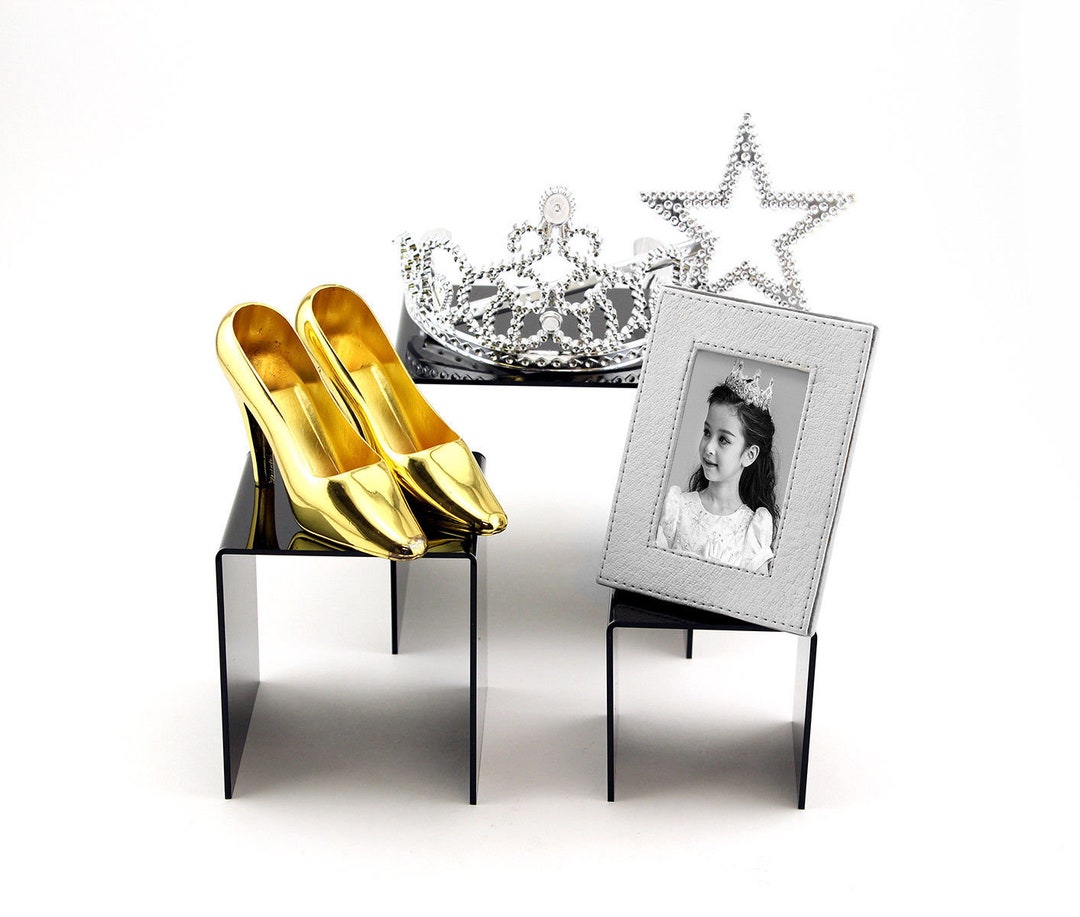 3pc Black Acrylic DISPLAY Stand Product Riser - Etsy