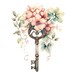 Watercolor Vintage Key Clipart Set: 8 PNG 300 DPI - Ideal for ...