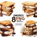 Watercolor Smores Clipart - 8 High-resolution Pngs for Scrapbooking ...
