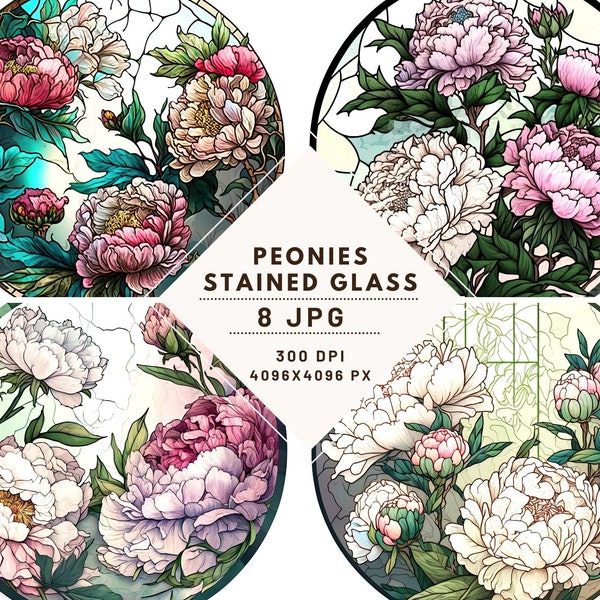 Peony Stained Glass - Etsy