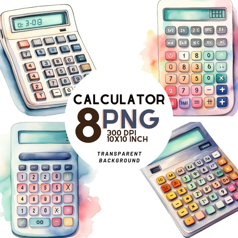 Calculator Svg - Etsy