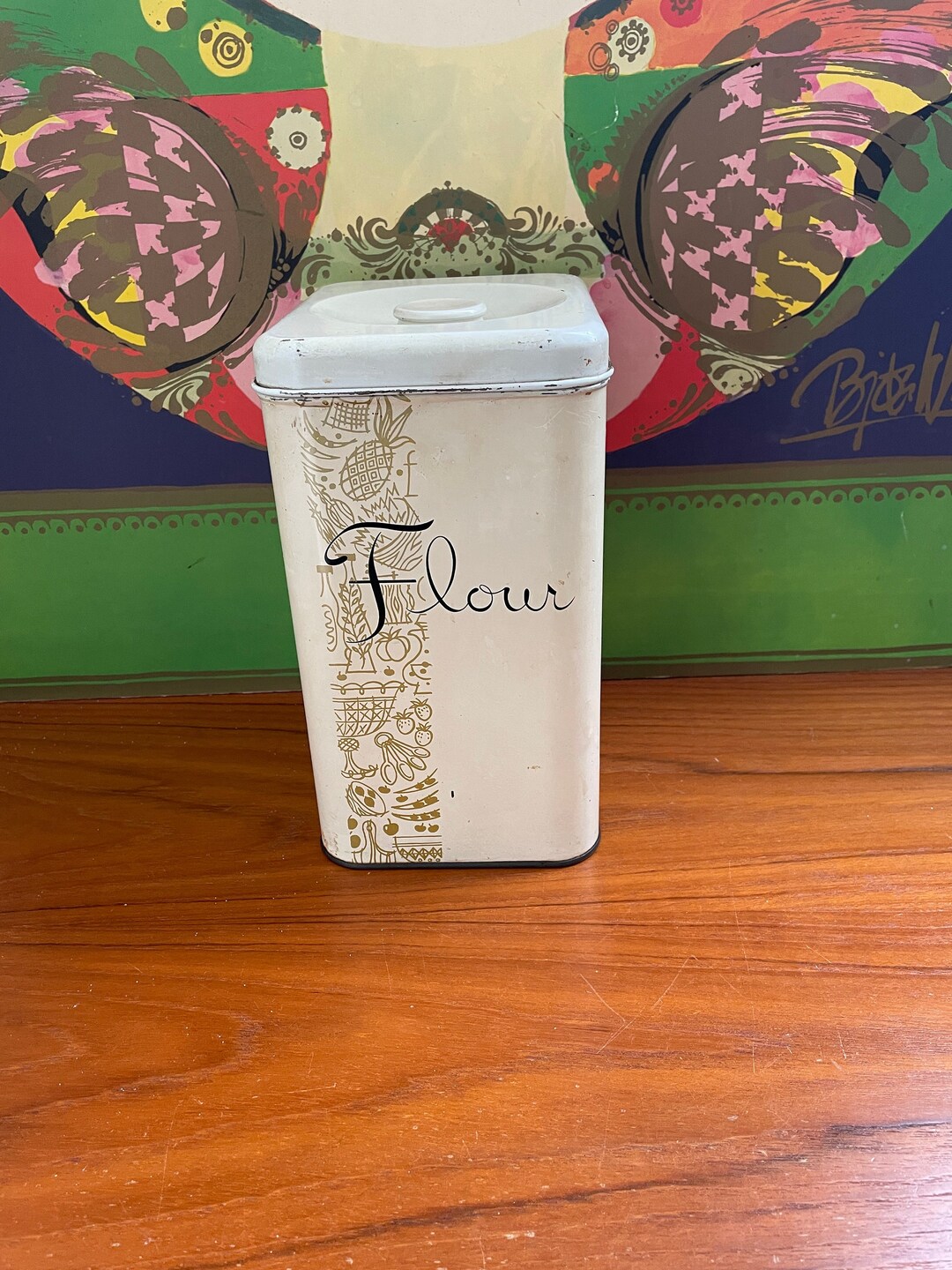 Retro Mid Century Modern Harvell Flour Canister - Etsy