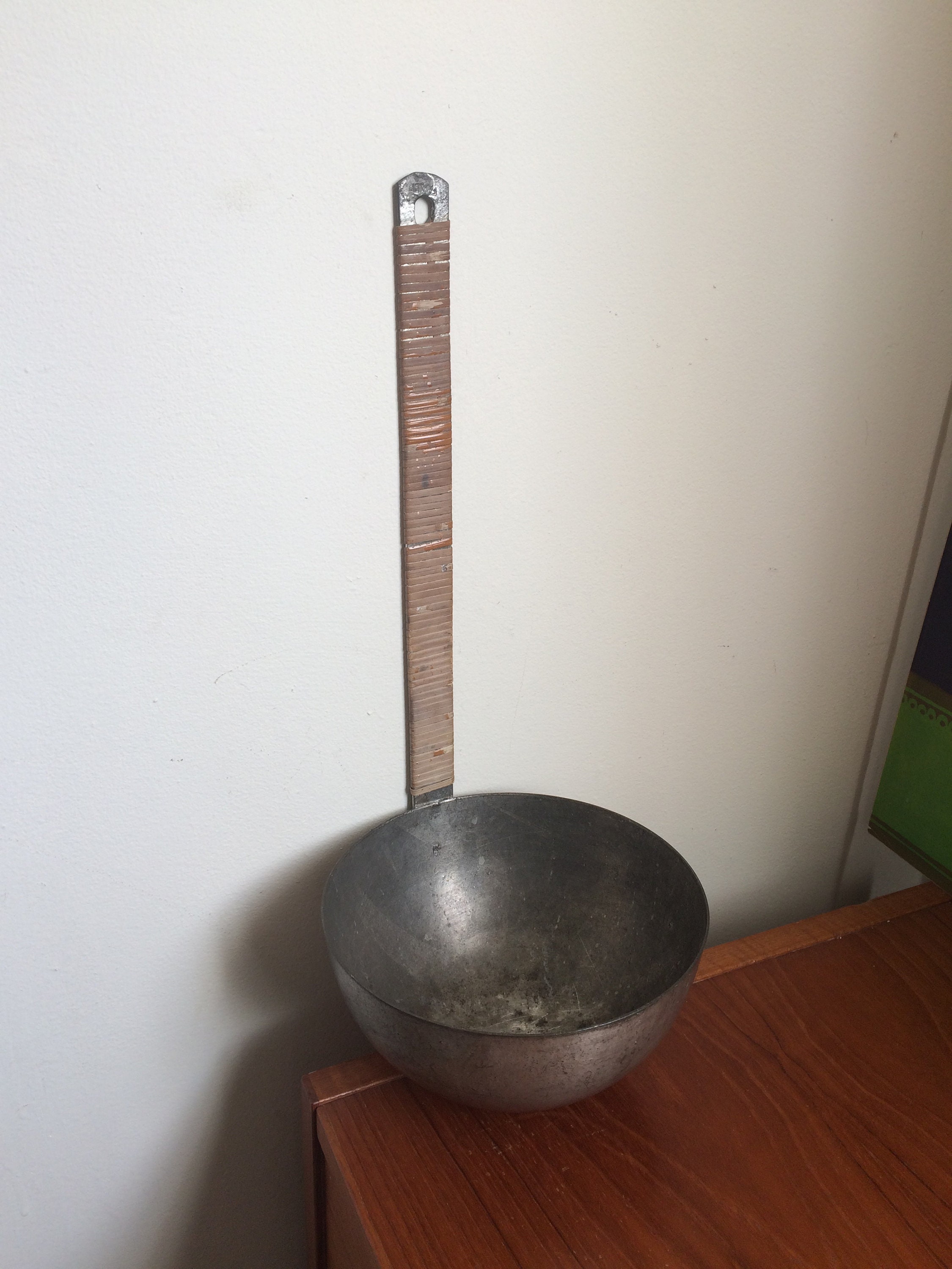 Extra Large Metal Ladle With Raffia Handle - Etsy