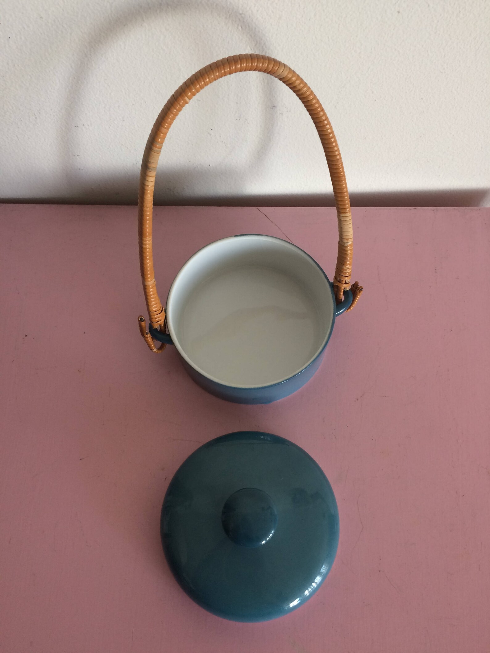 Mid Century Modern Freeman Lederman Blue Rattan Sugar Bowl - Etsy