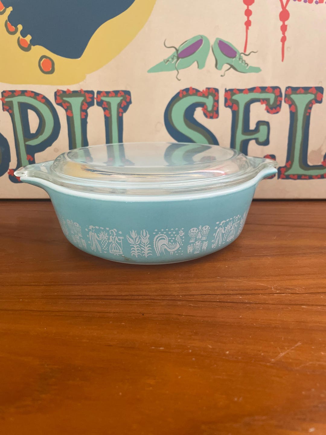 Small 1 PT Pyrex Butterprint Teal Casserole Dish With Lid - Etsy