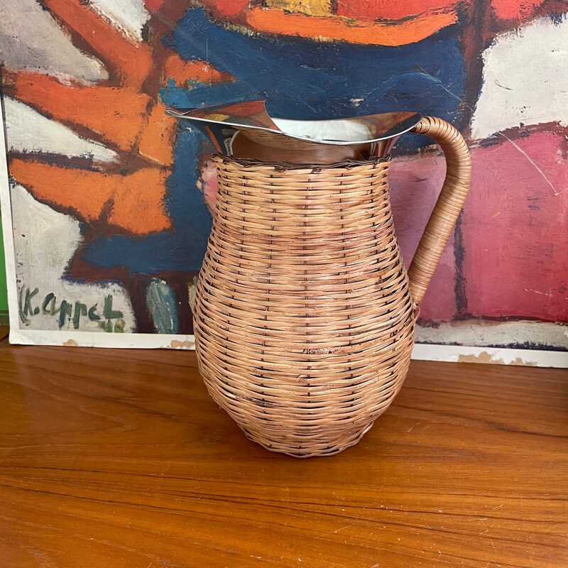 Wicker Pitcher - Etsy