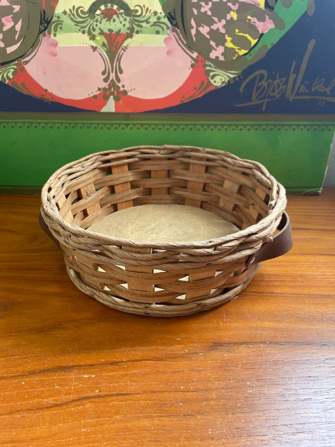 Vintage Corning Large Wicker Basket/holder for Pyrex - Etsy
