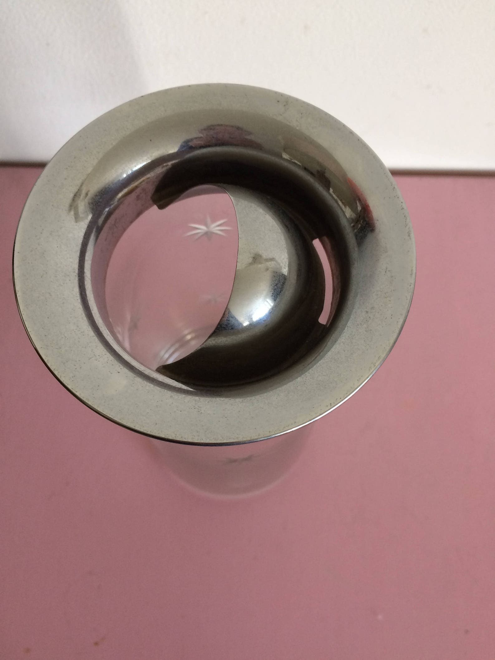 Mid Century Atomic Glass Shaker/decanter With Metal Lip and Caddy - Etsy