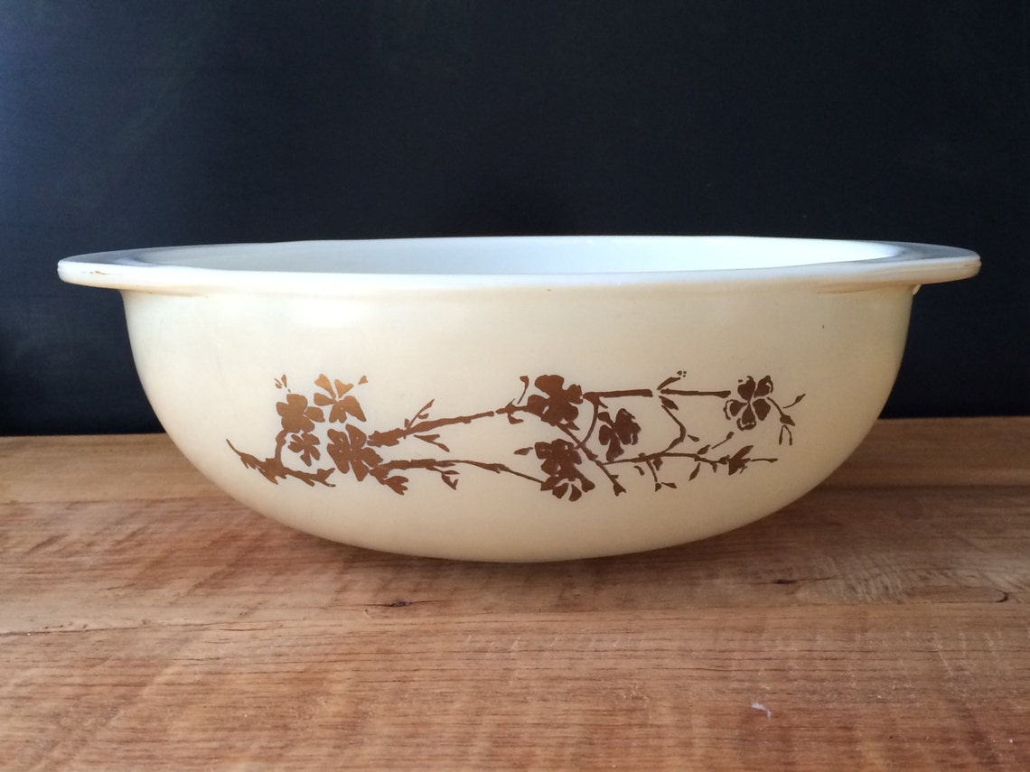 Vintage Pyrex Golden Branch Hospitality Casserole - Etsy