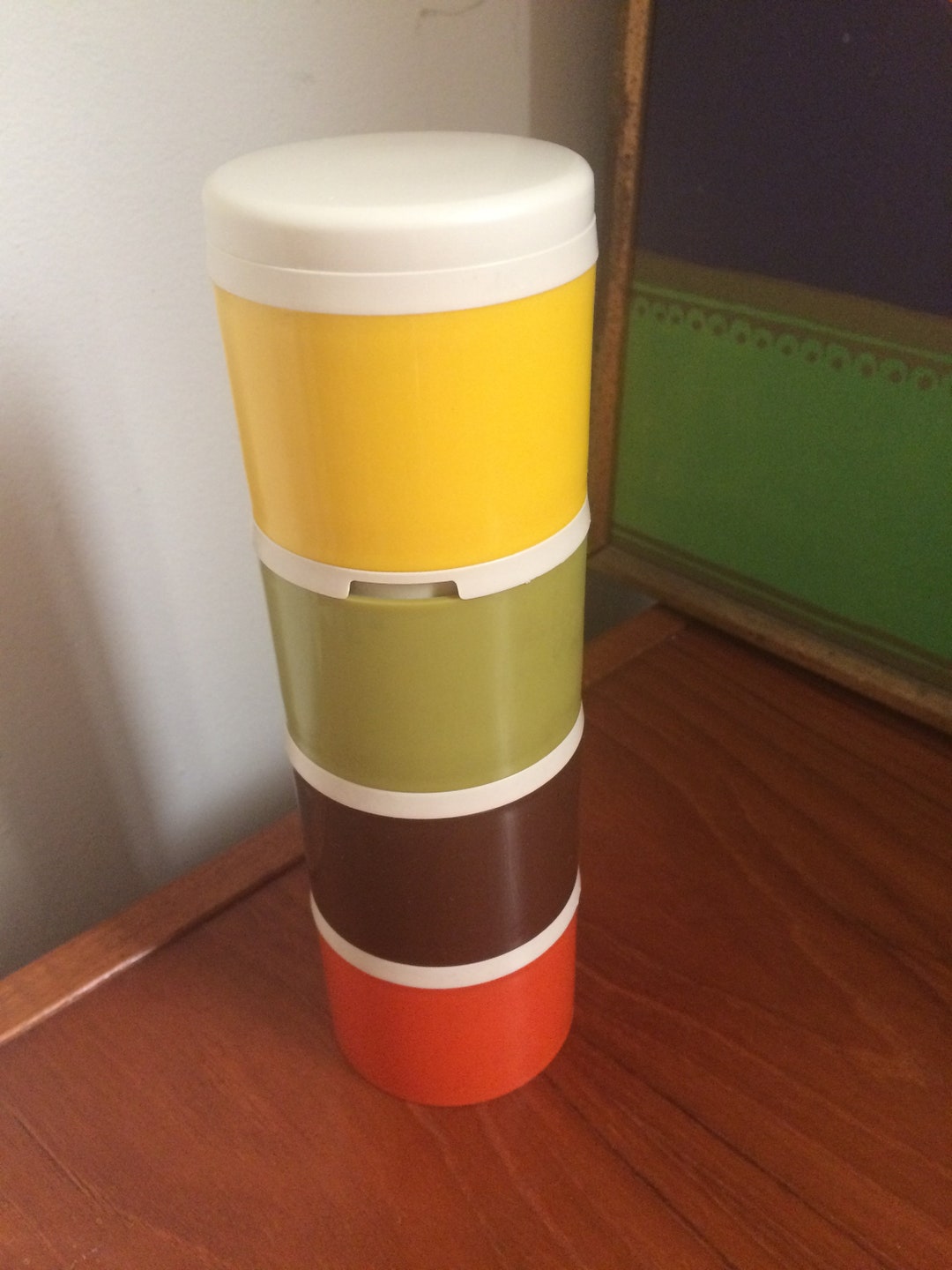 Vintage Tupperware Harvest Stackable Spice Shakers - Etsy