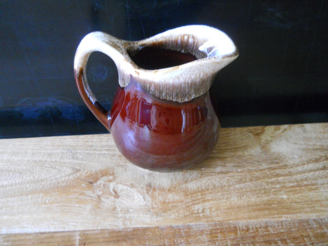 Brown Drip Small Pitcher/vase - Etsy