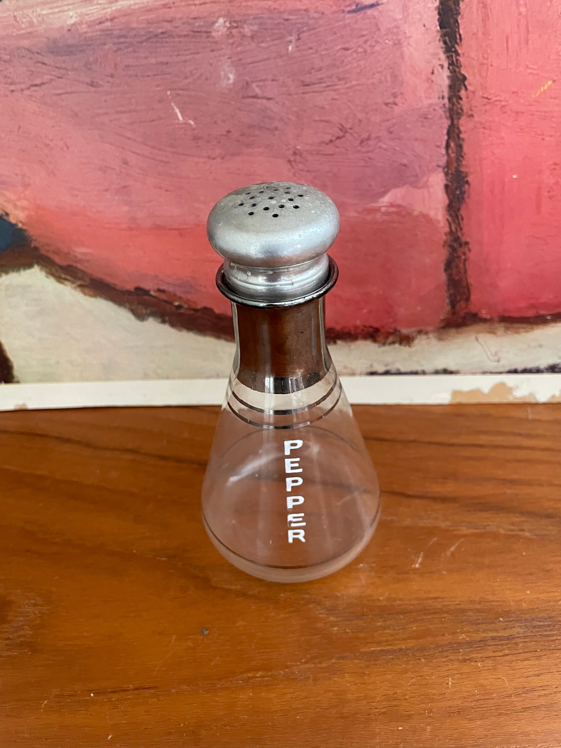 Mid Century Modern Pepper Glass Bottle - Etsy