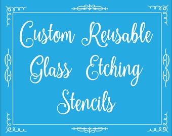Custom Glass Etching Stencils | Etsy