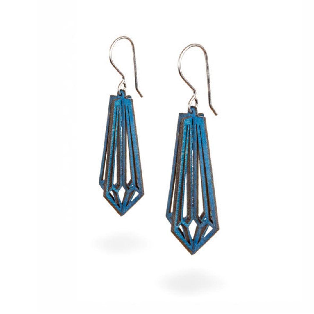 Crystal Blue Birch Crystal Earrings - Etsy