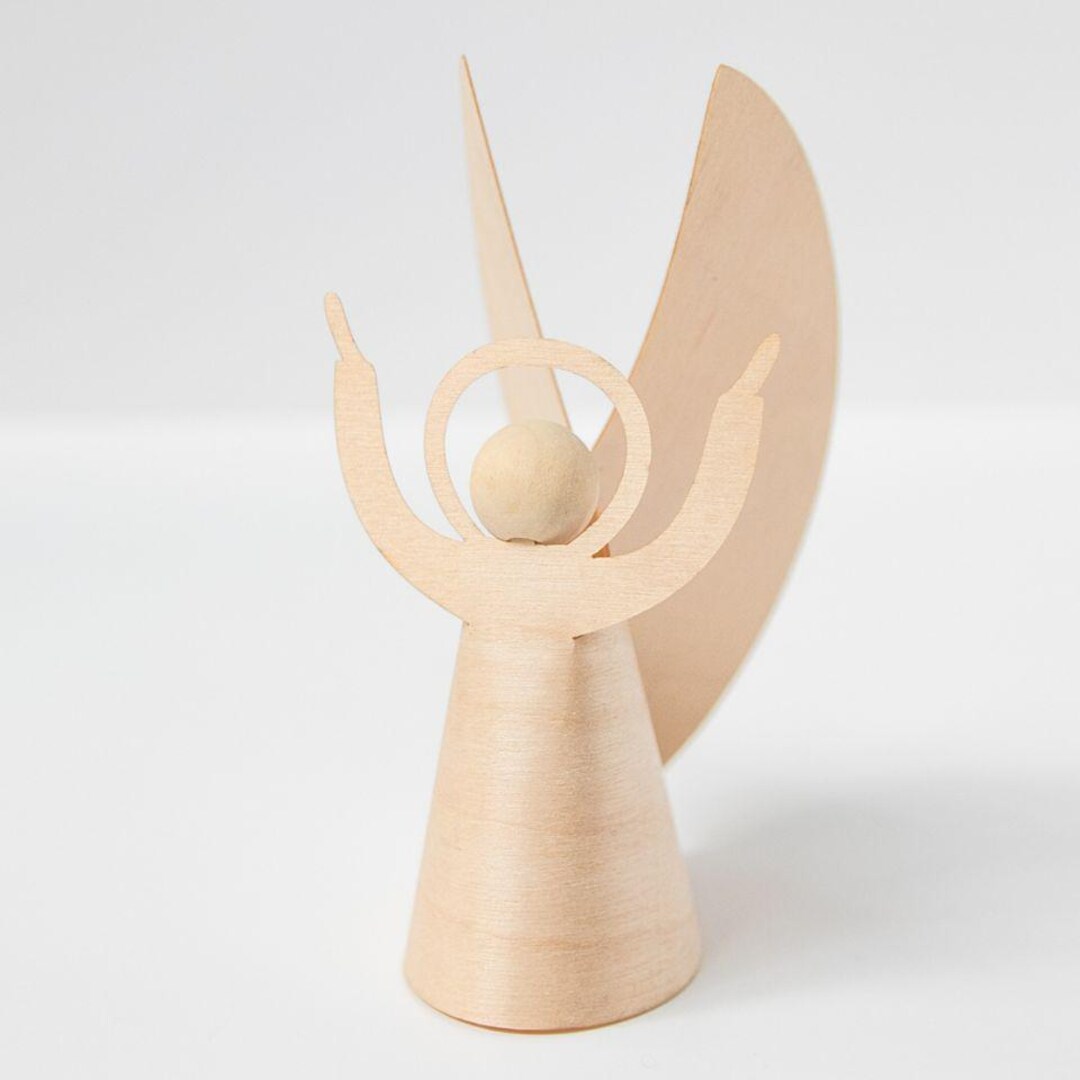 Large Wooden Minimalistic Angels Table Decoration for Christmas - Etsy