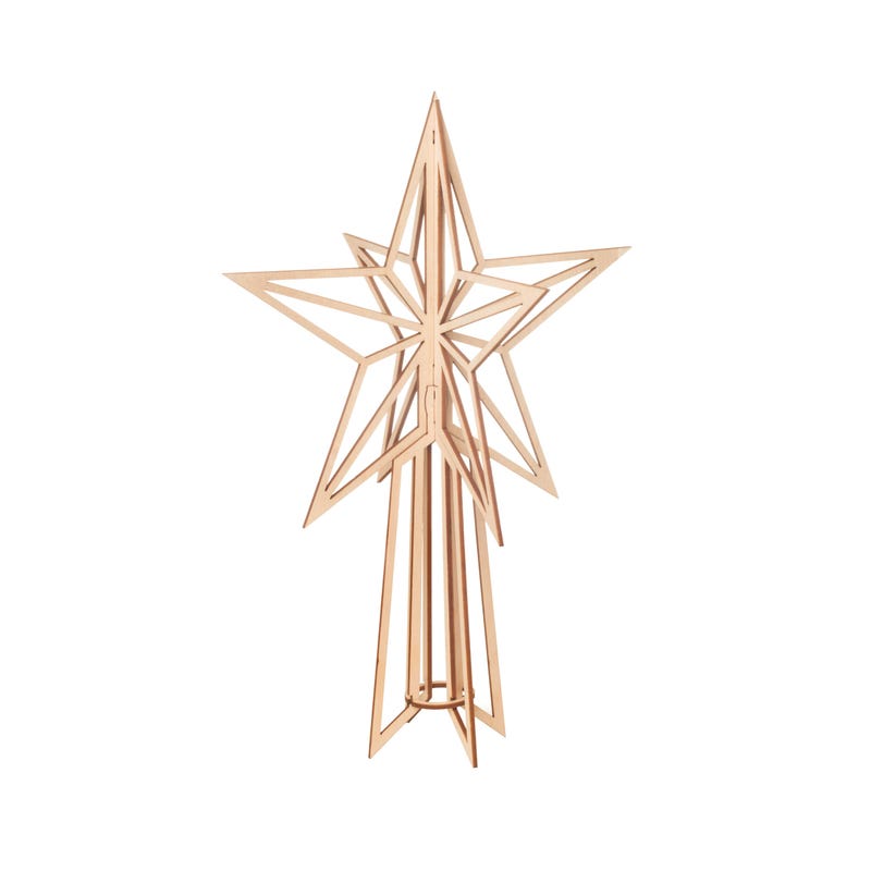 Wood Star Tree Topper - Etsy