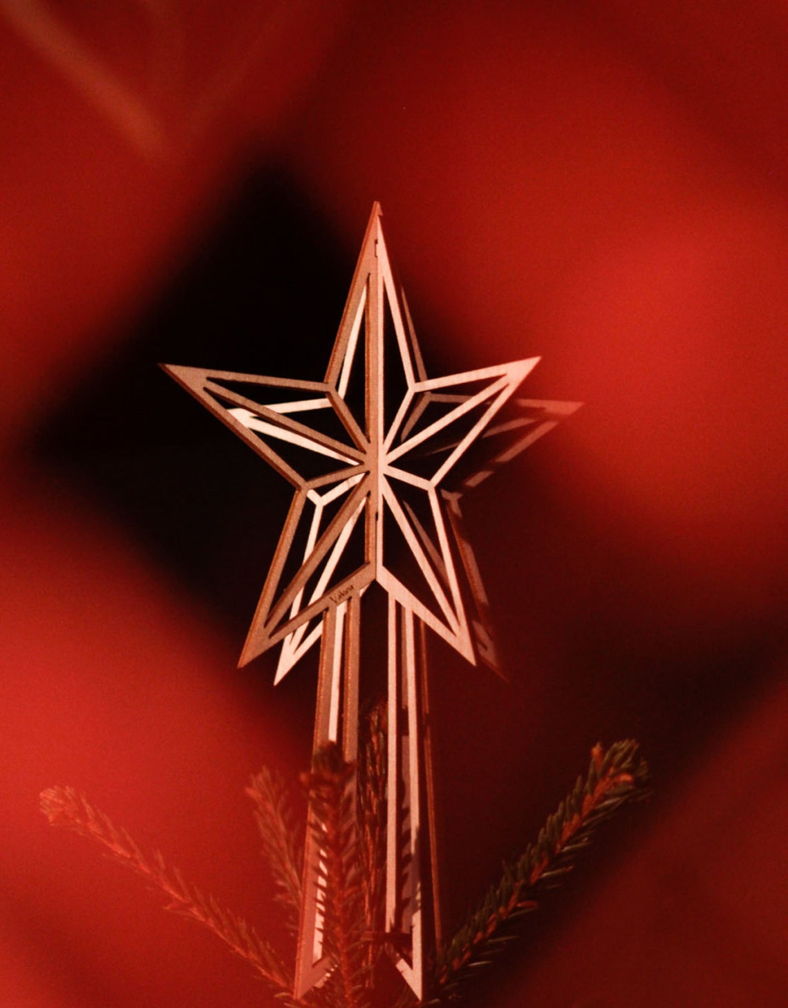 Big Wooden Christmas Tree Topper - Etsy