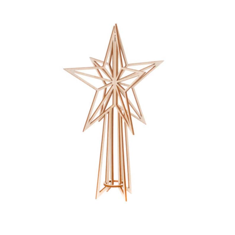 Big Wooden Christmas Tree Topper - Etsy