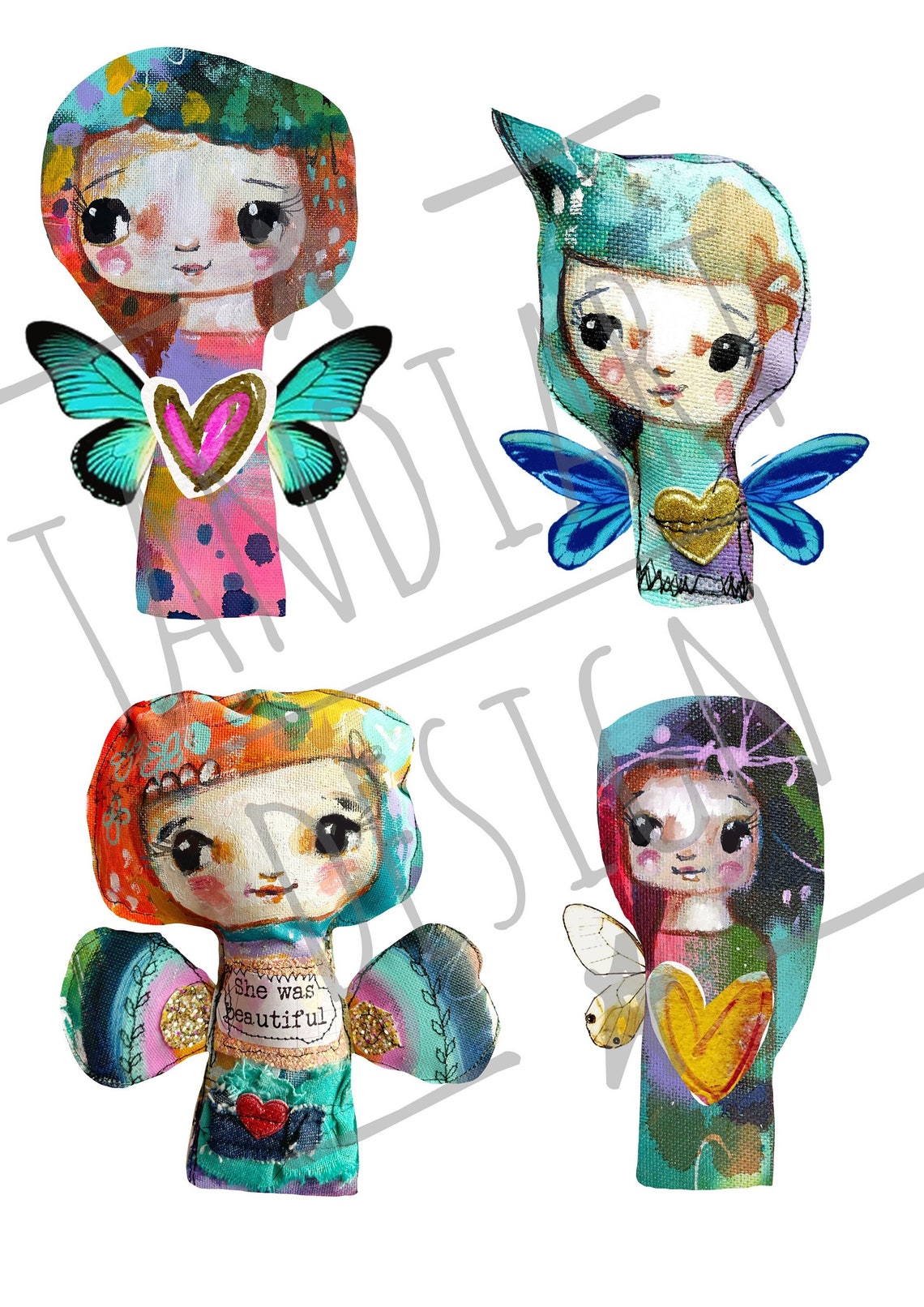 Tiny Love 02digital Image for Papercraft, a Printable Image, Collage ...