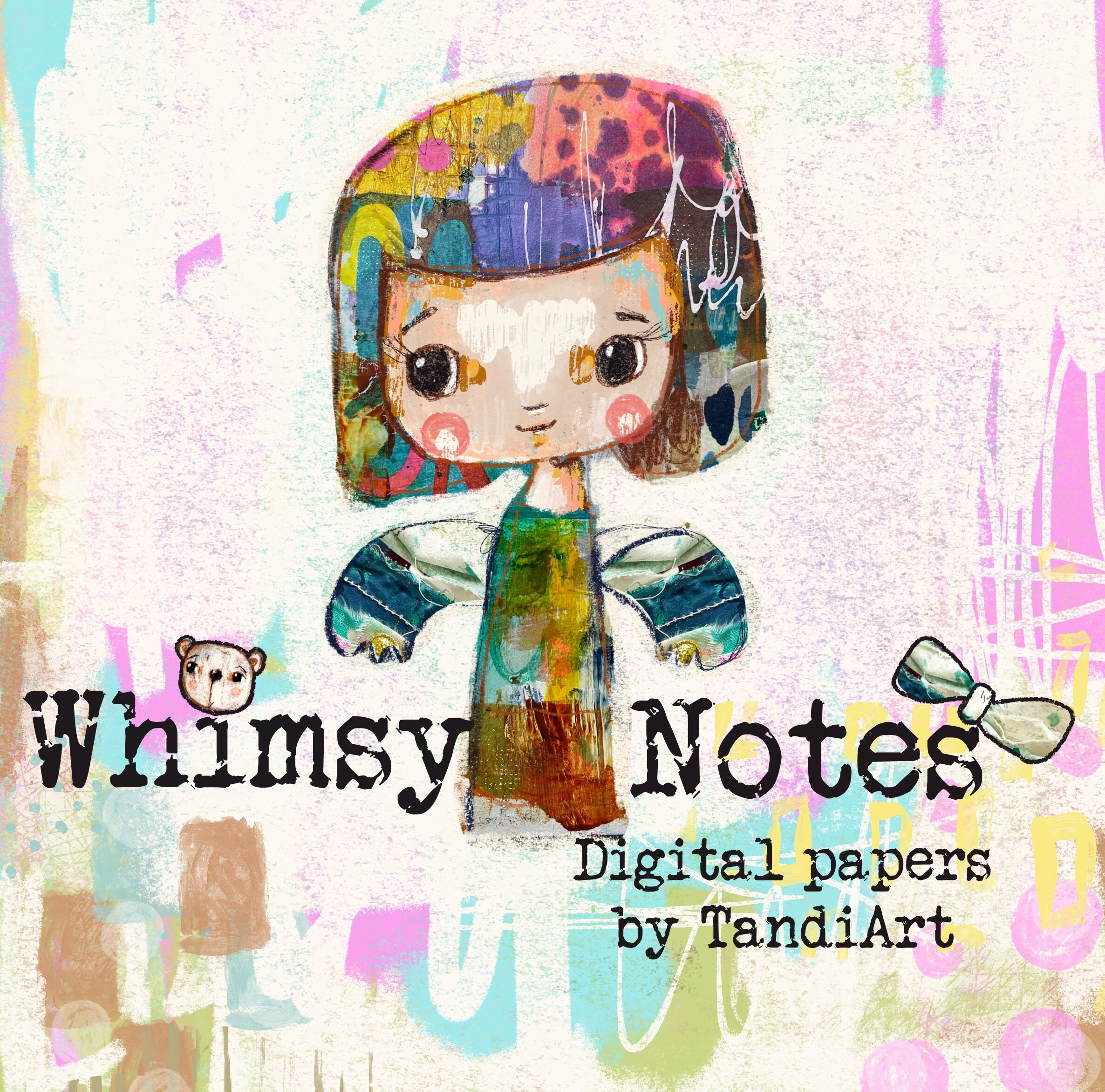 Whimsy Notes A4 Digital Scrapbook Collage Sheets Printables - Etsy