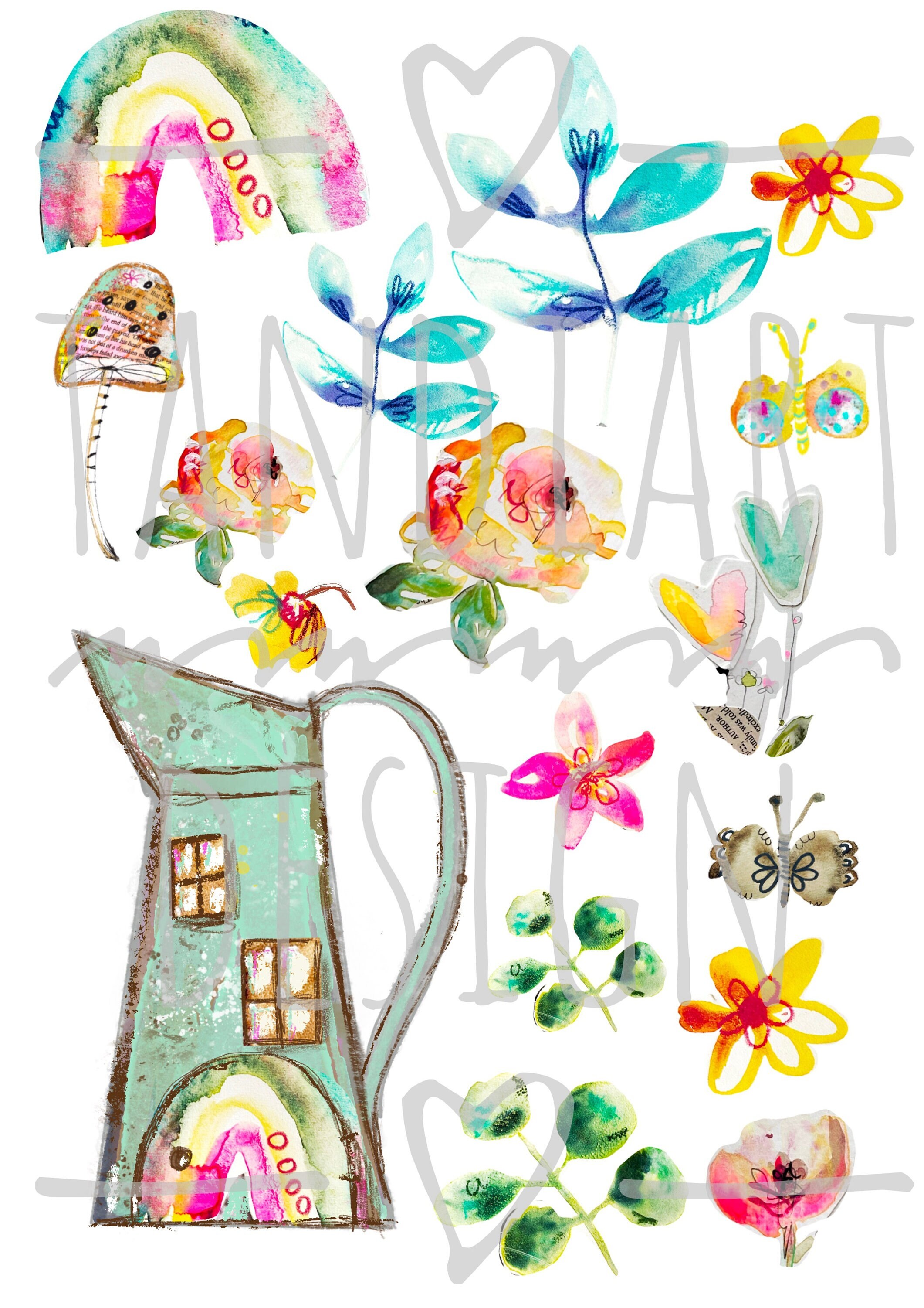 Enchanted House -digital Image for Papercraft, a Printable Image ...