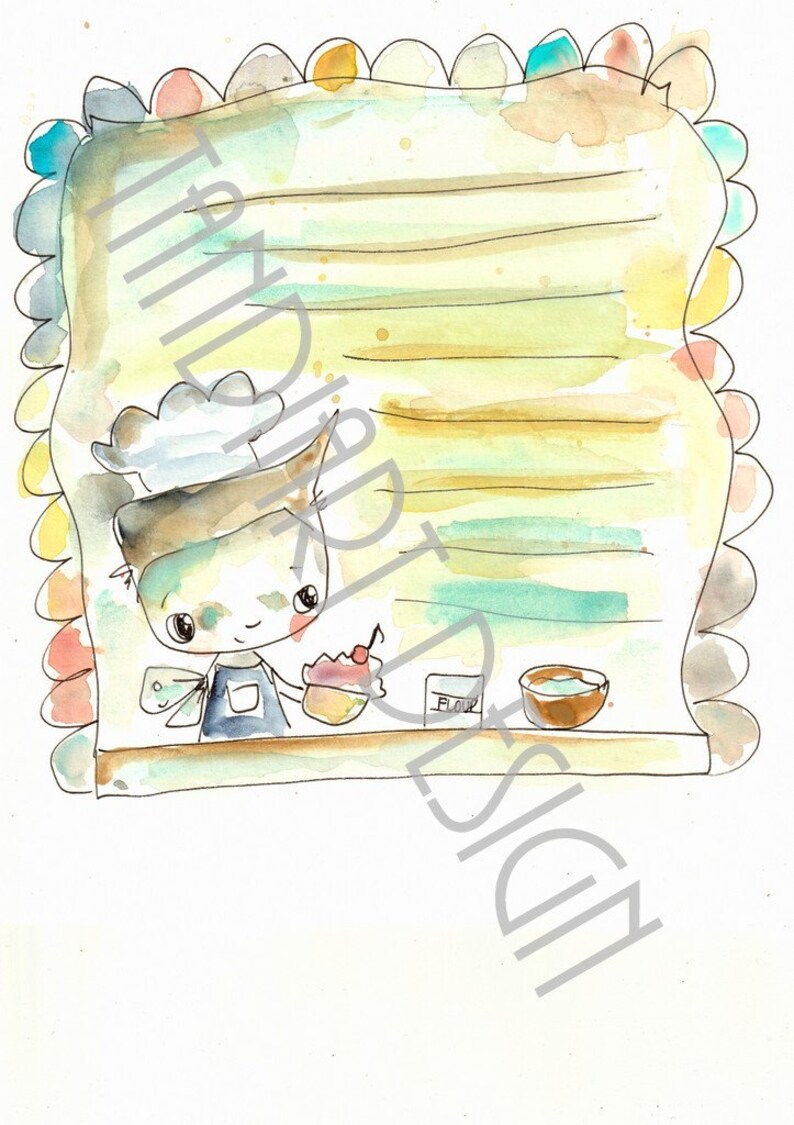 Cooking Time Set of Digital Images for Papercraft a | Etsy