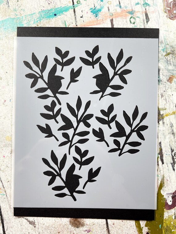 Tandiart Leaf Stencil Art Stencil Mixed Media Art Journal - Etsy