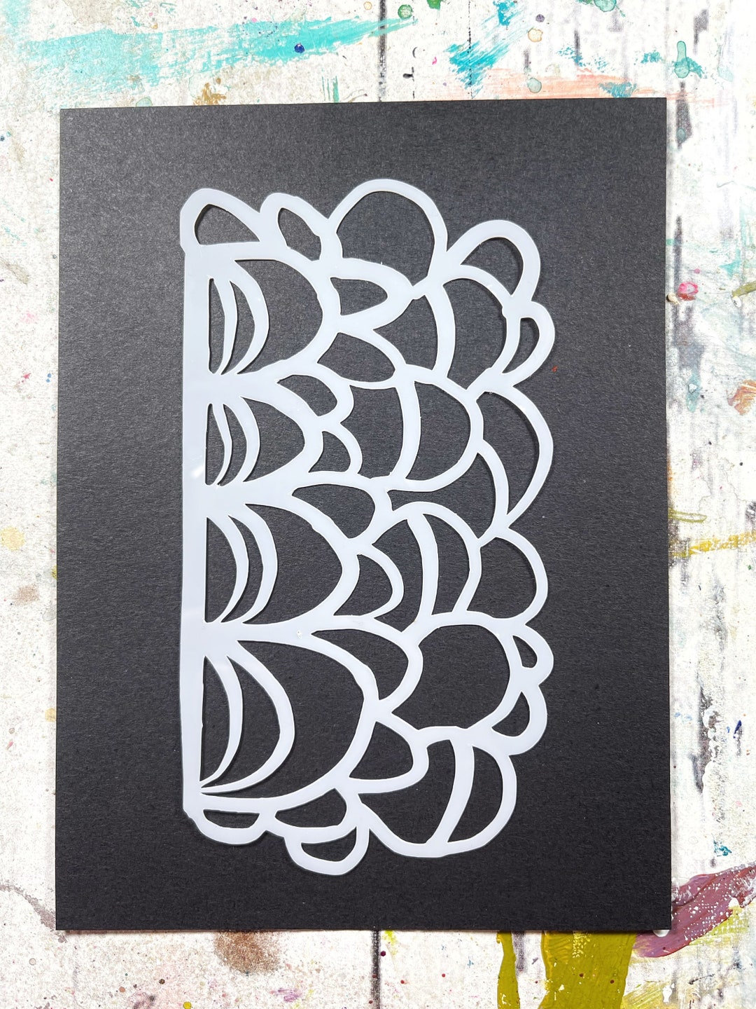 Tandiart Doodle Stencil- Art Stencil Mixed Media, Art Journal, Heart ...