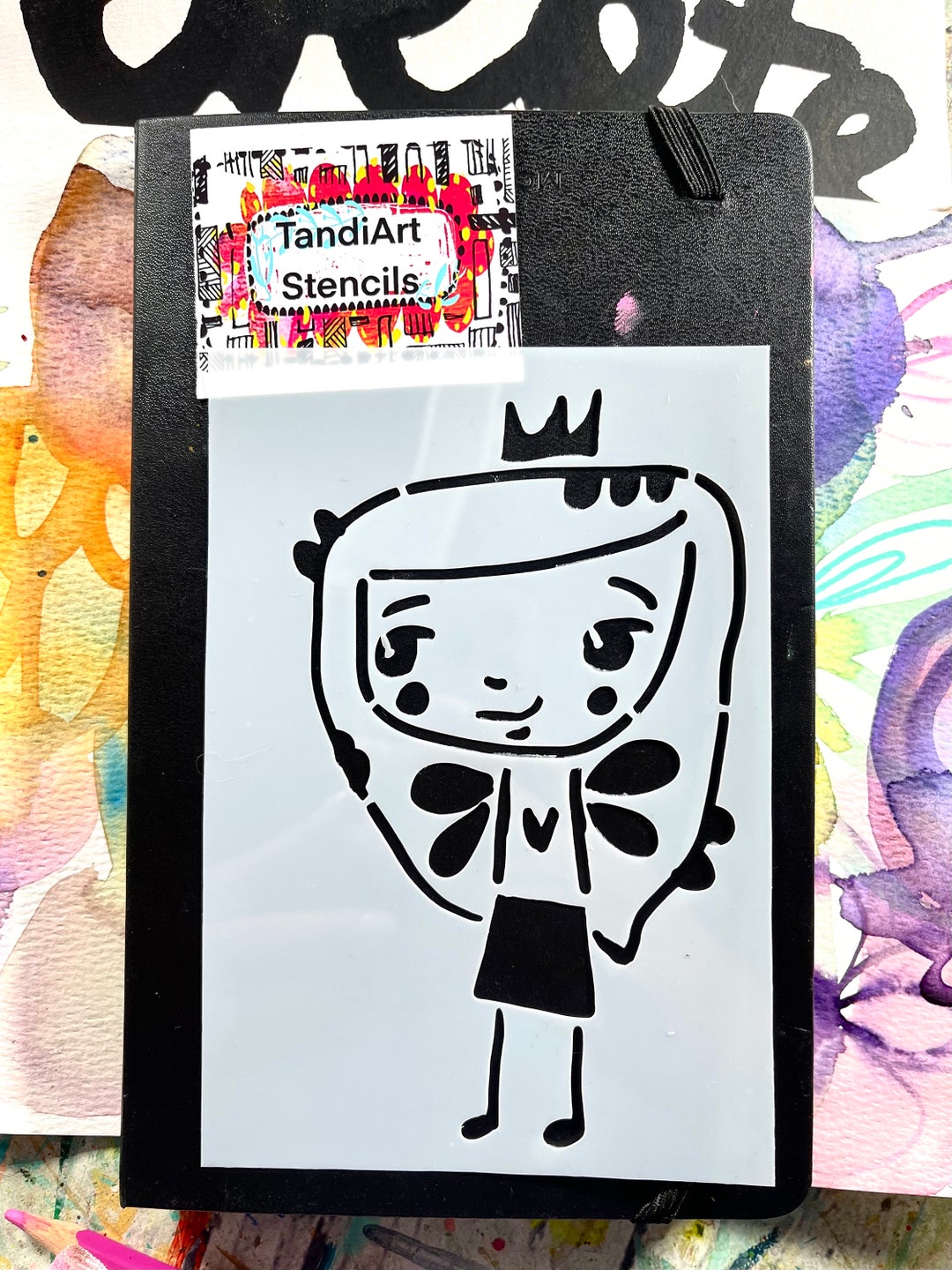 Tandiart Princess Stencil- Art Stencil Mixed Media, Art Journal, ,card ...