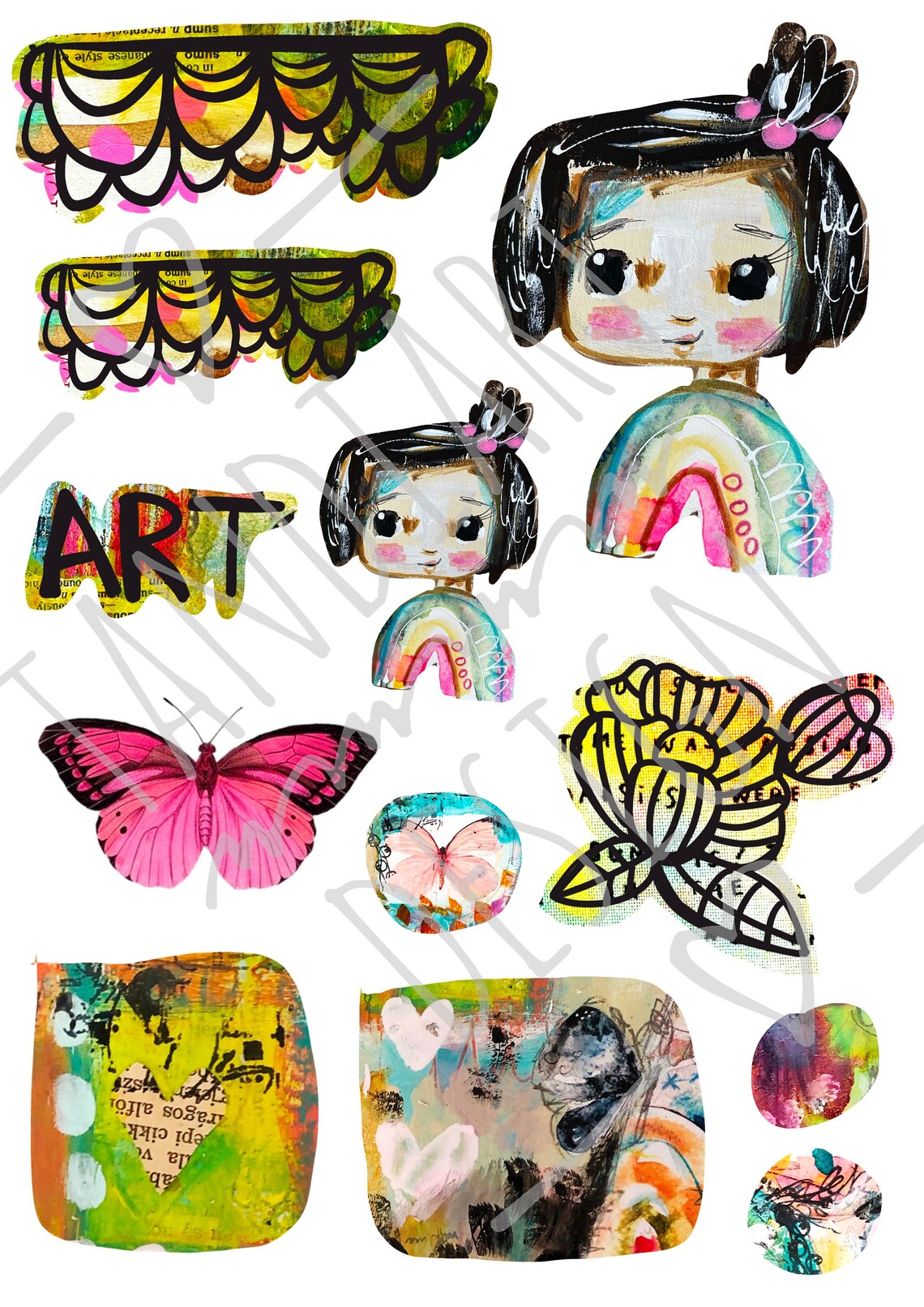 Fairy Collage- Digital Image for Collage, Jpg, Png, Papercraft, a ...