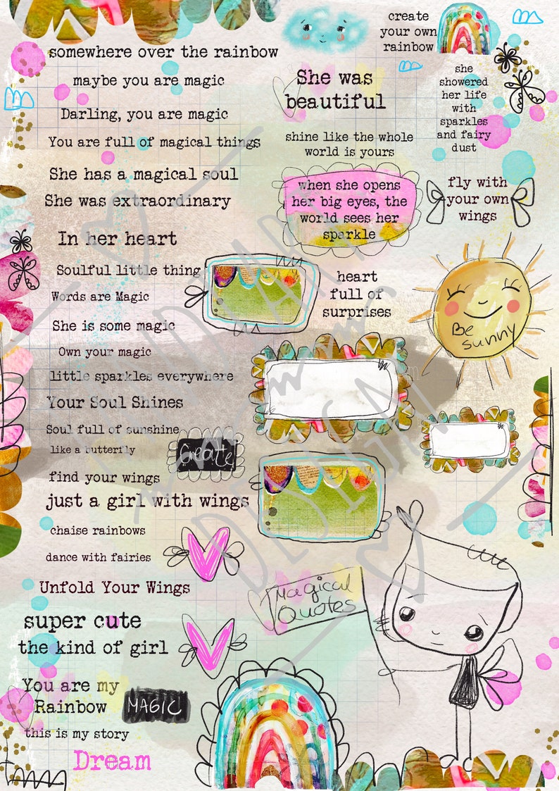 Fairy Quots Digital Image for Papercraft Quotes Cardmaking - Etsy