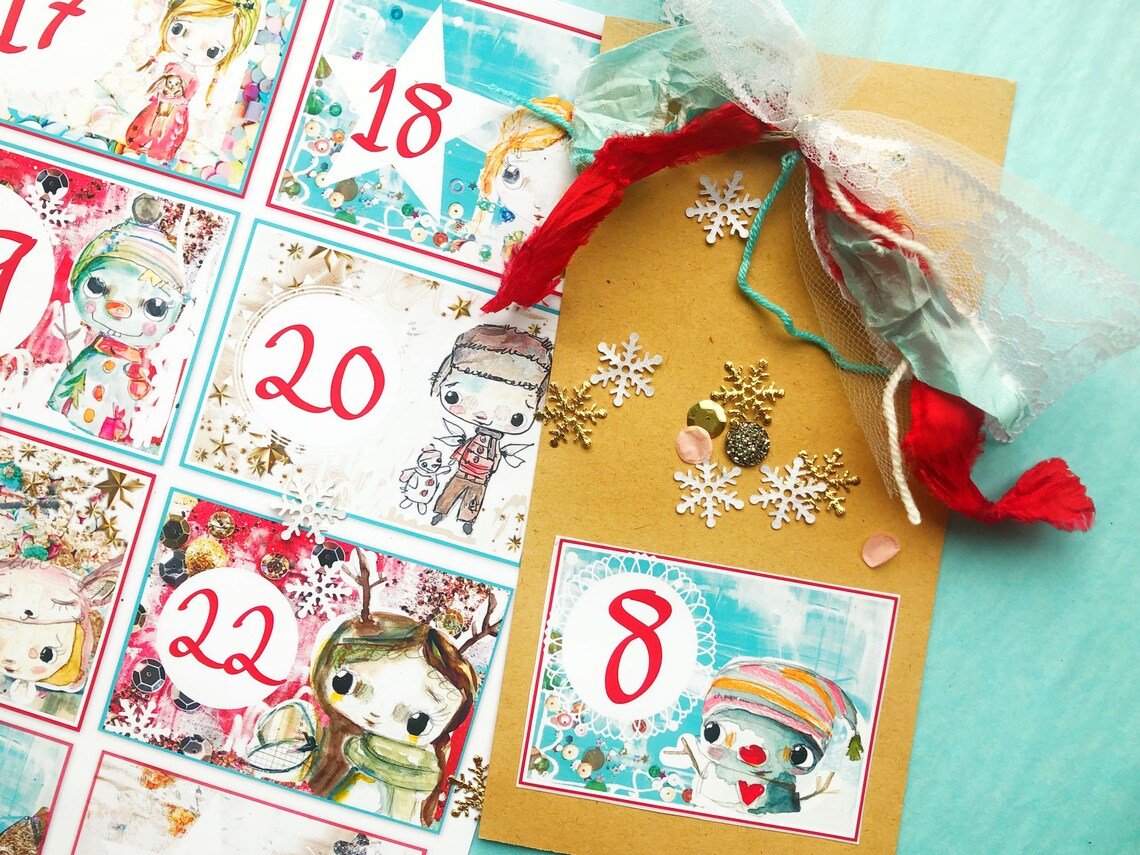 Tandiart Advent Calendar- Bundle of 3 Digital Pages, Advent Calendar ...