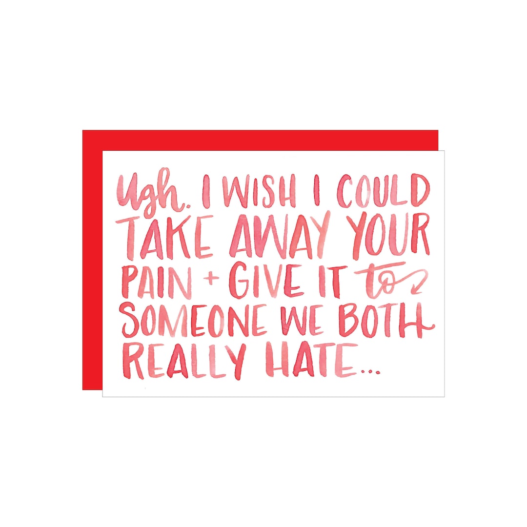 Pain Greeting Card - Etsy