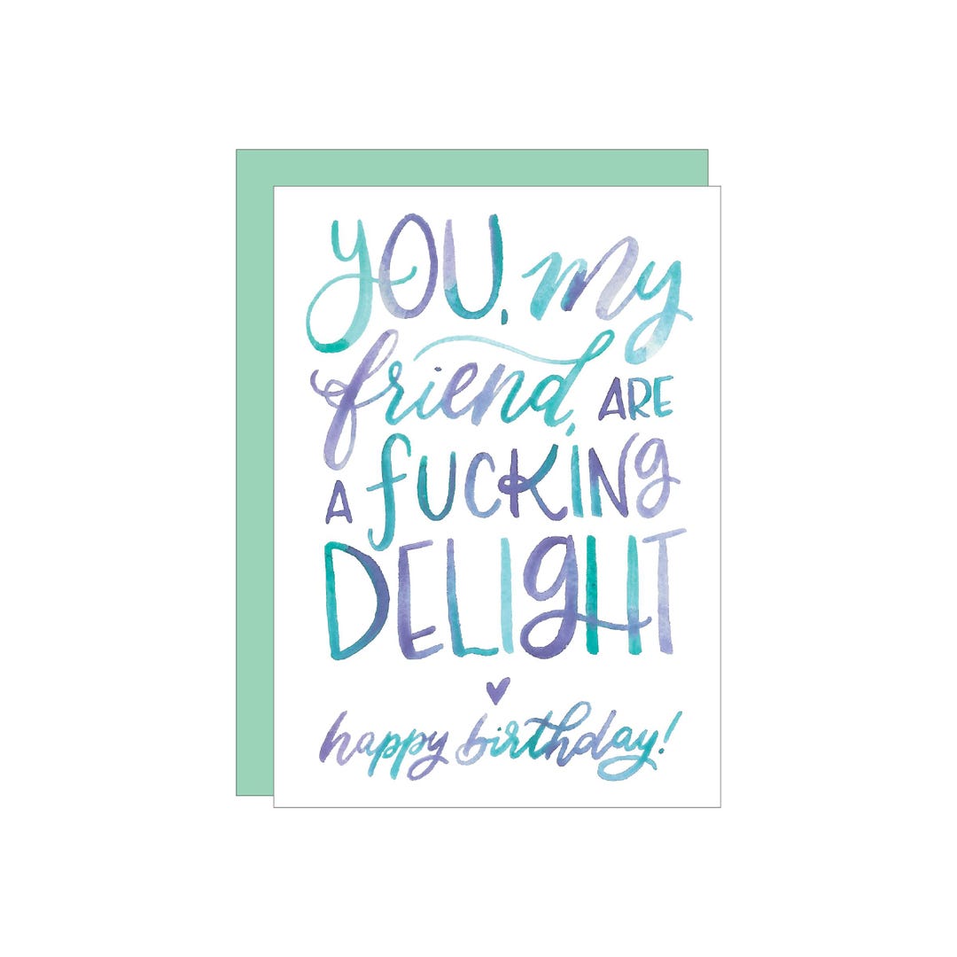Delight Birthday Greeting Card - Etsy