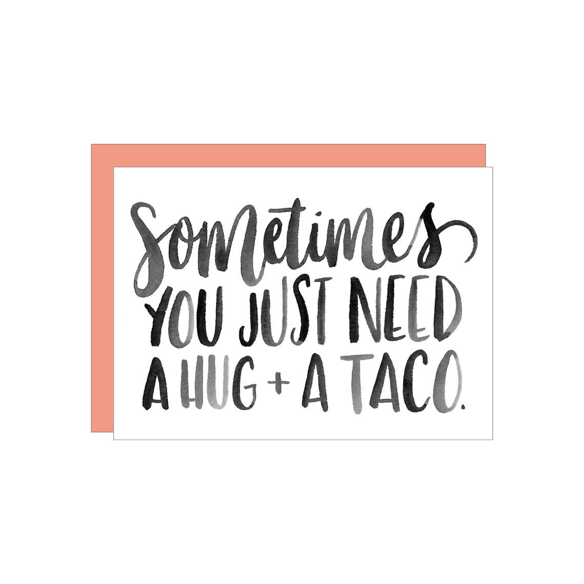 Hug and Taco Greeting Card - Etsy
