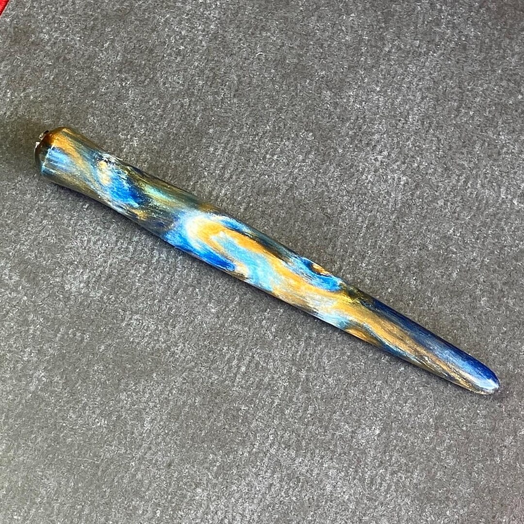 Blue and Gold Sparkle Dip Pen Nib Holder - Etsy