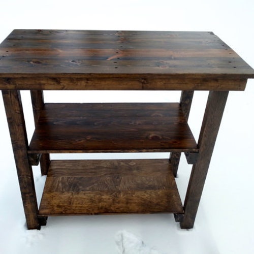 Gorgeous All-wood Rustic Kitchen Island - Etsy
