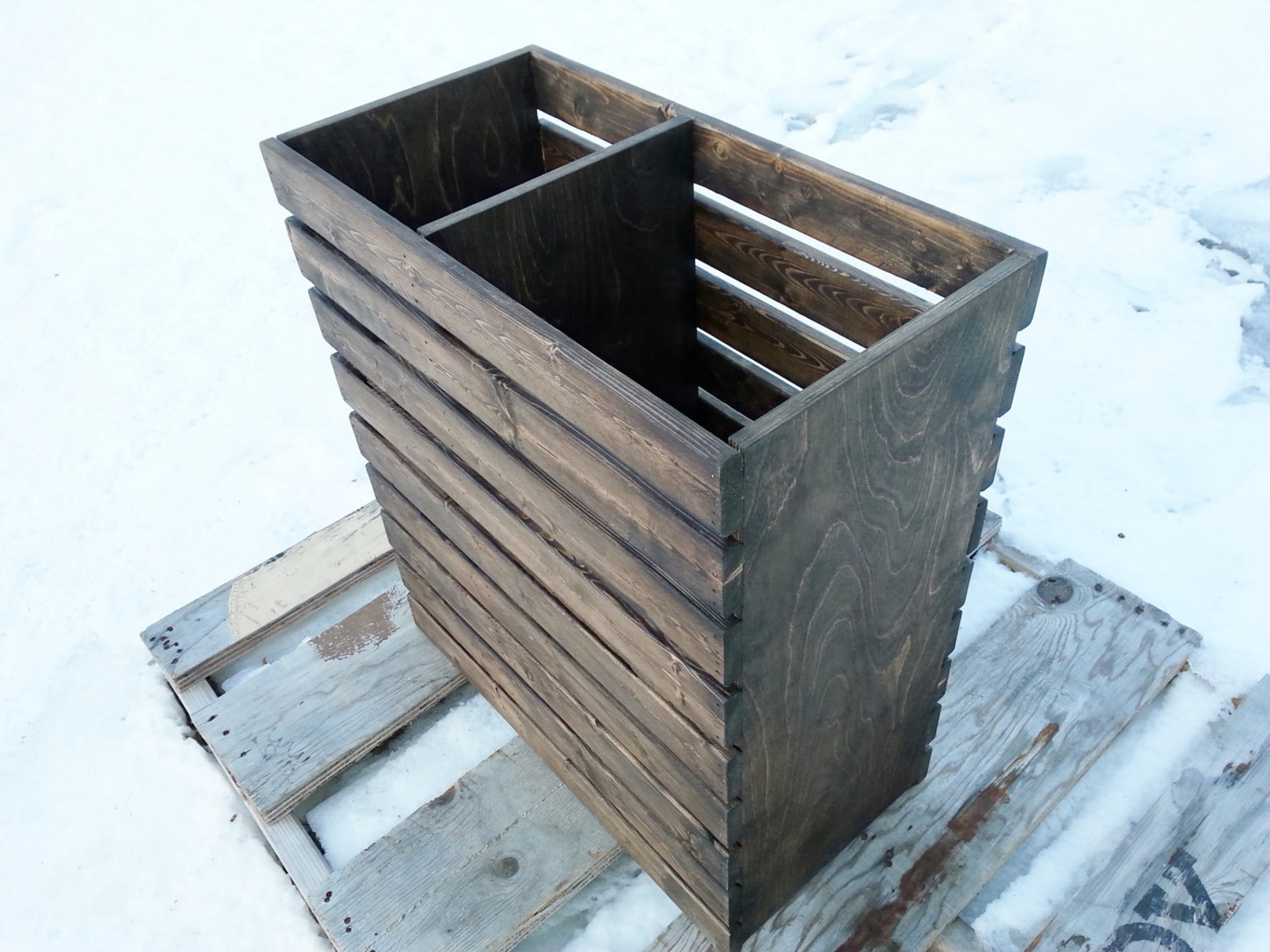 Laundry Hamper Basket Rustic Modern Crate Finished or - Etsy