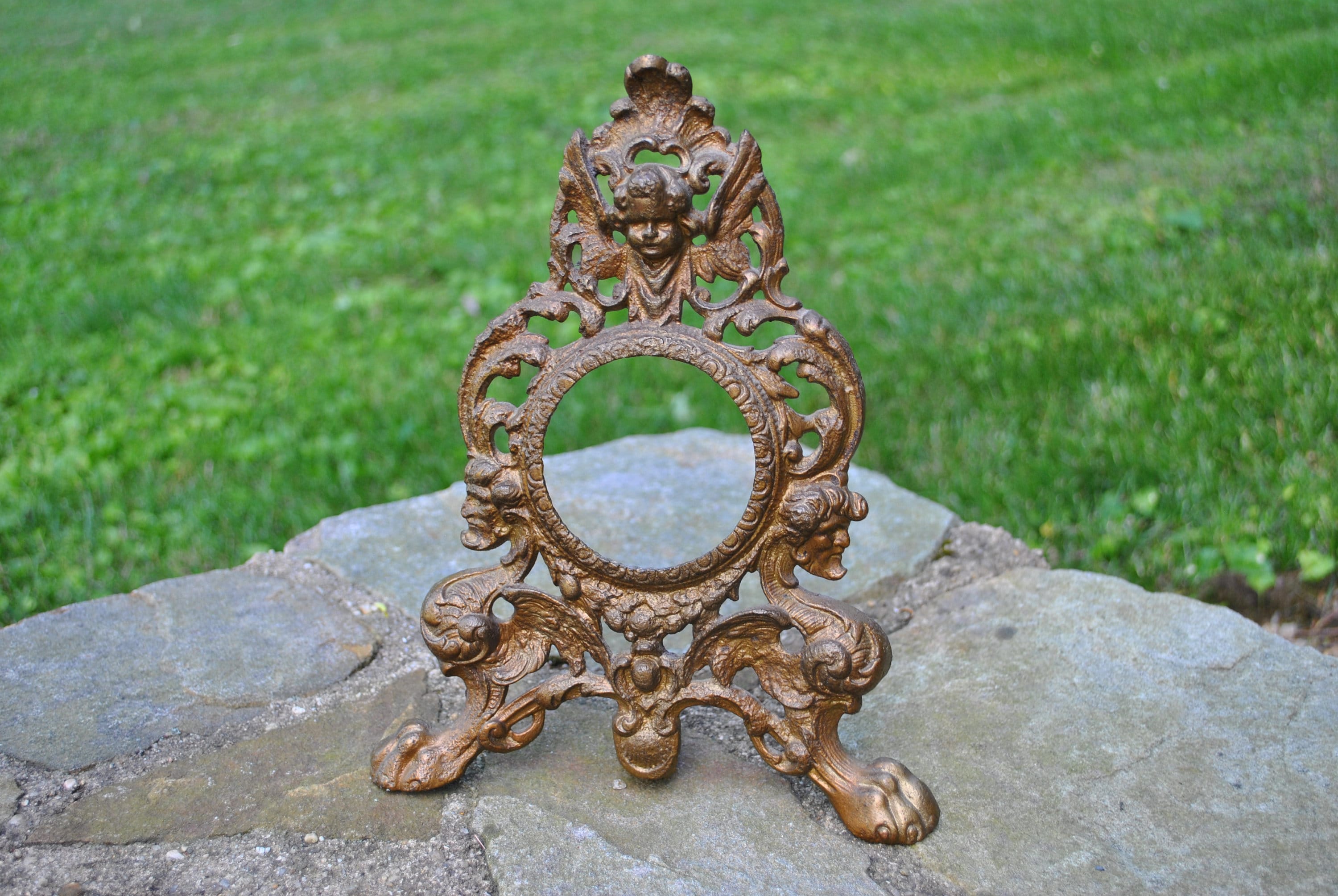 Antique Cast Iron Clock Face Mantle Surround - Etsy